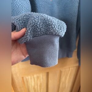 Mondetta | Sweaters | Mondetta Blue And Rose Gold Fuzzy Teddy Quarter ...